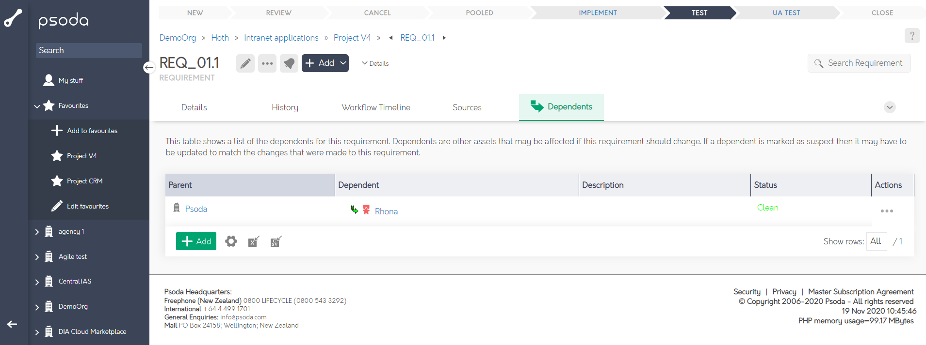 Add dependent form - Psoda Help Centre