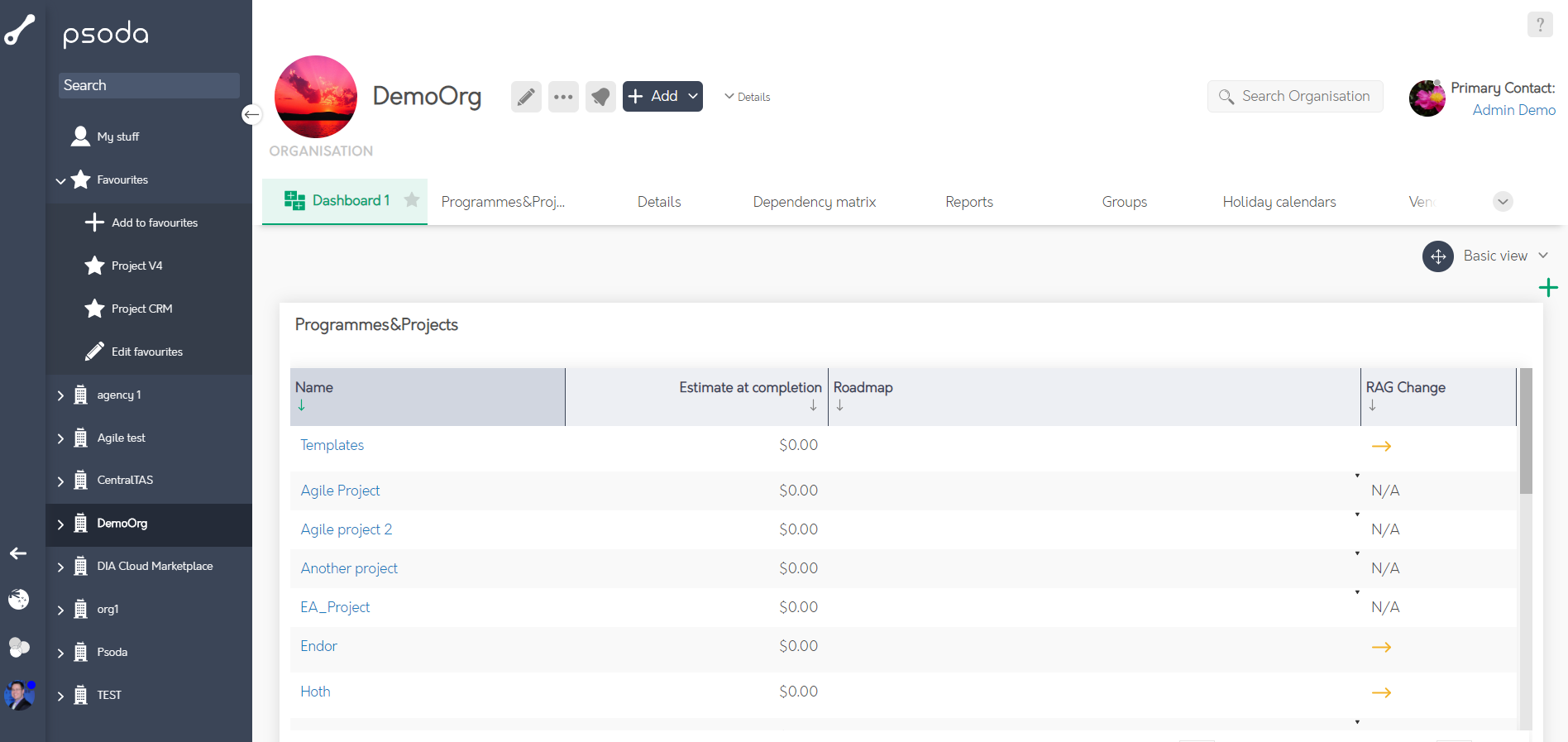 Add project form | Psoda Help Centre