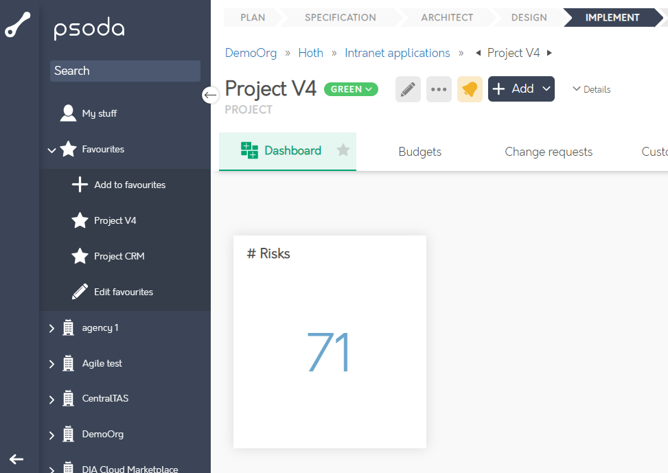 Add risk form | Psoda Help Centre