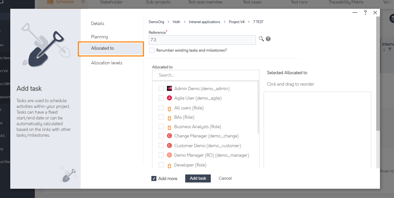 Add task form | Psoda Help Centre