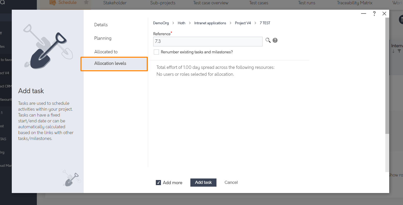 Add task form | Psoda Help Centre