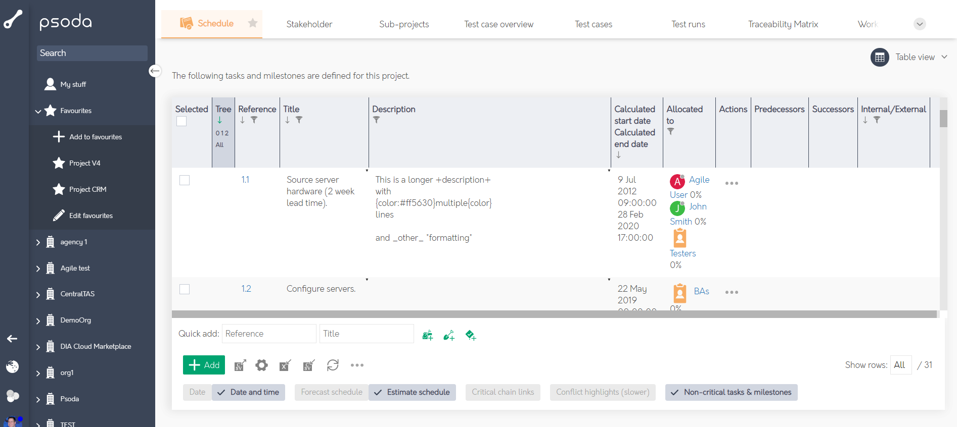 Add task form | Psoda Help Centre