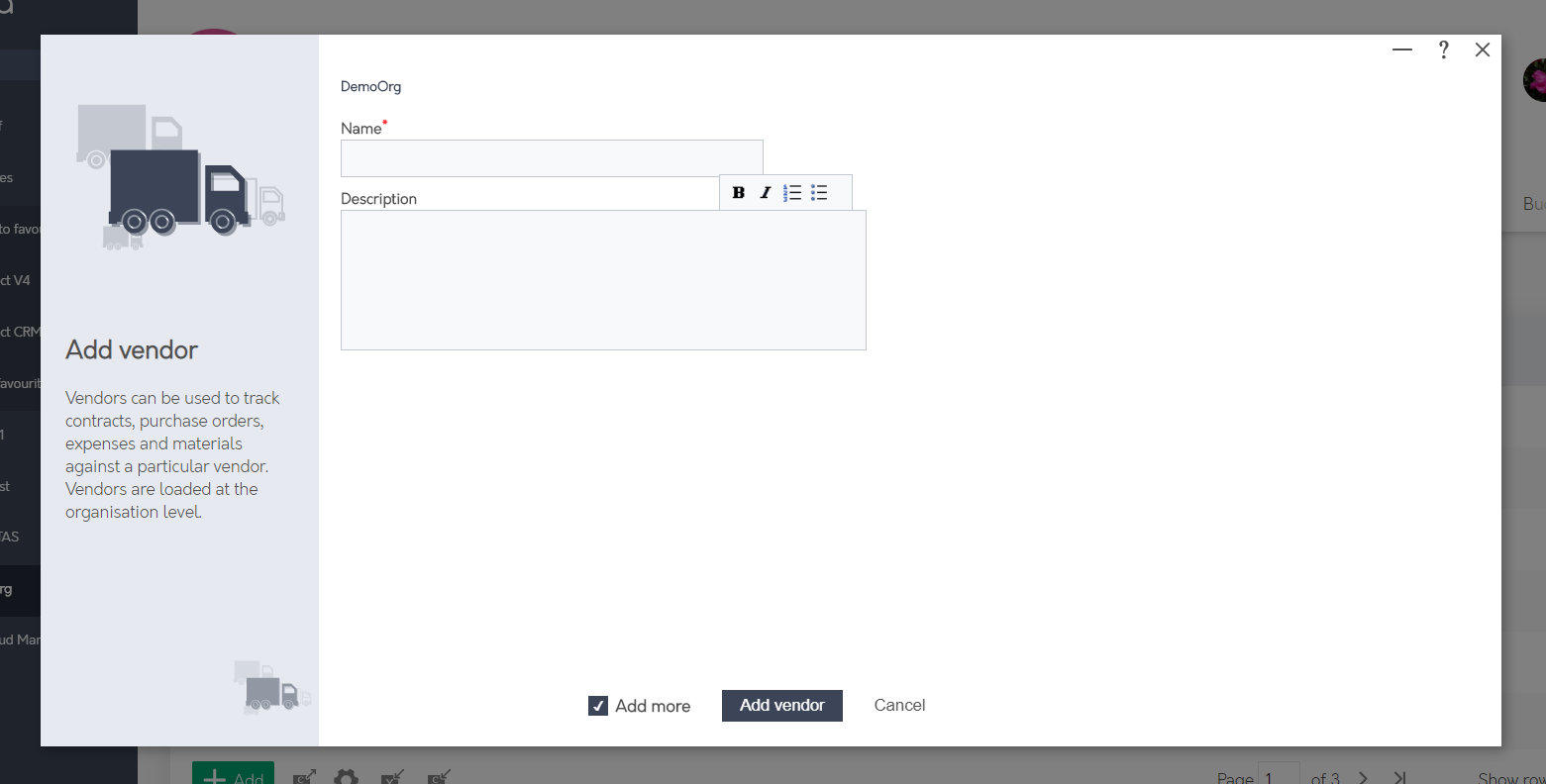 Add vendor form - Psoda Help Centre