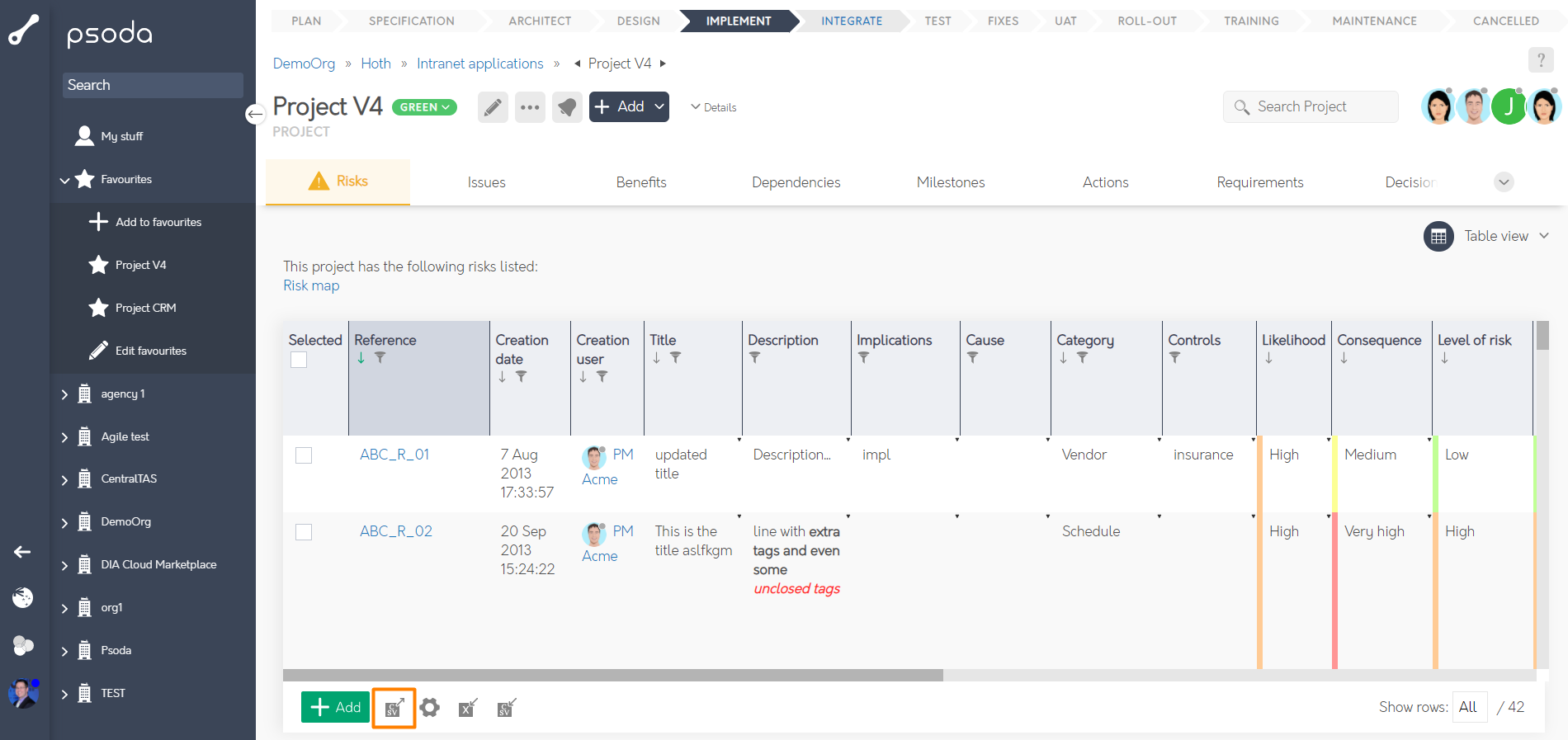 Import risks form - Psoda Help Centre