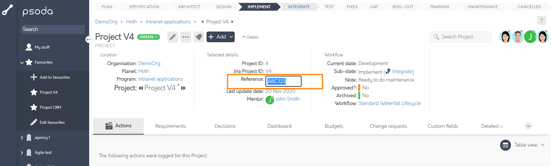 Inline editing | Psoda Help Centre