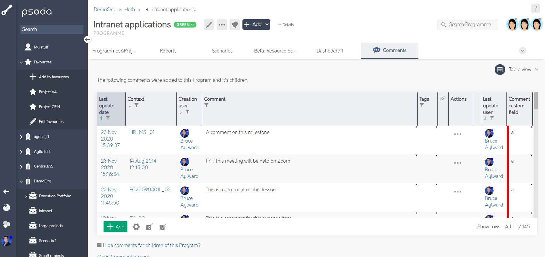 View programme page | Psoda Help Centre