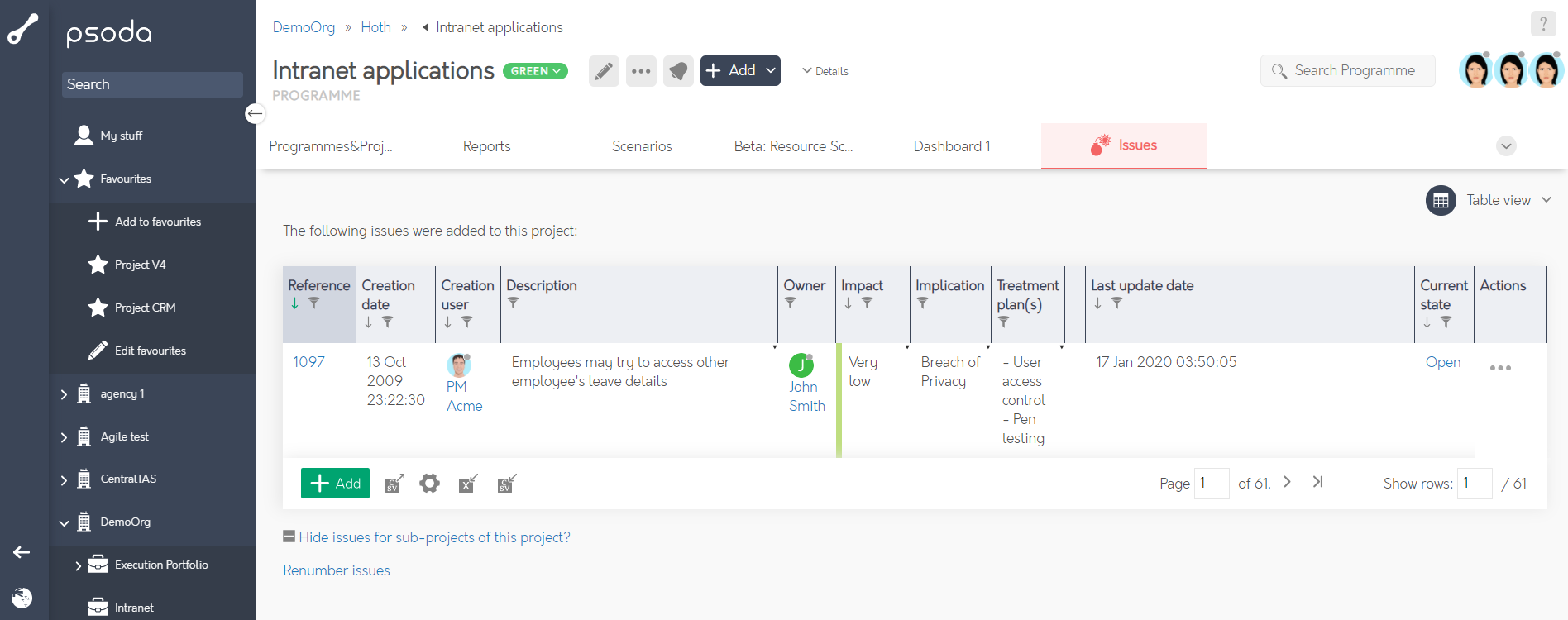 View programme page | Psoda Help Centre