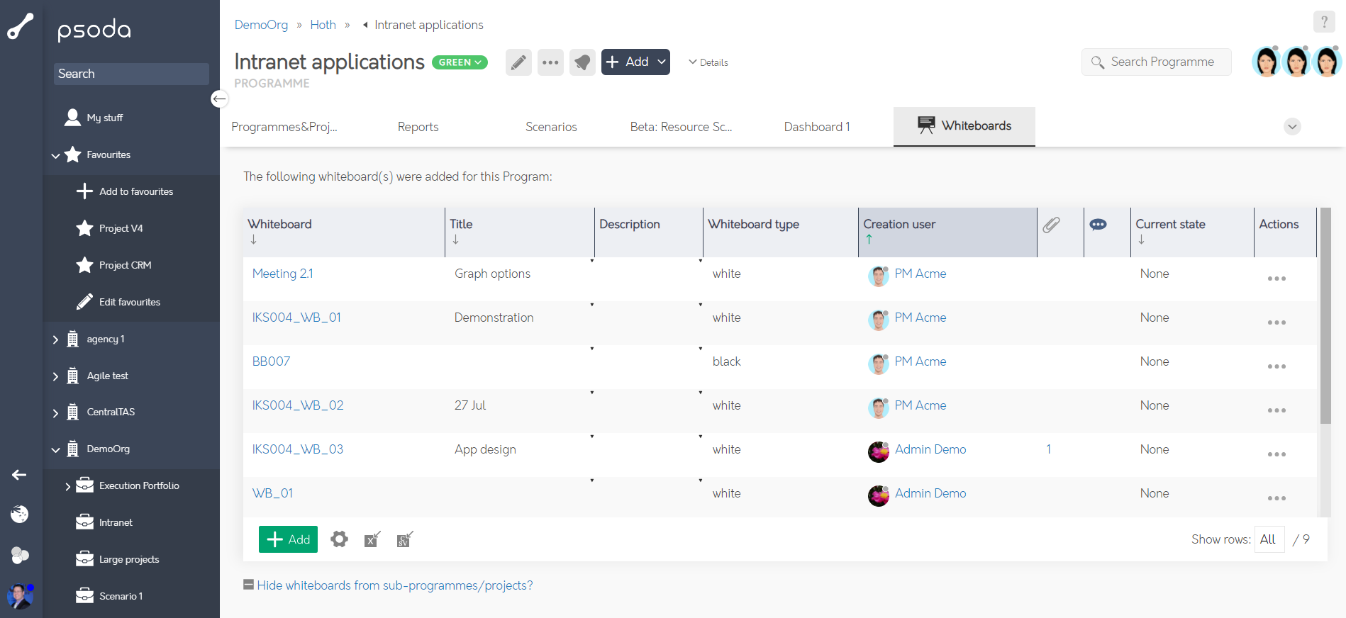 View programme page | Psoda Help Centre