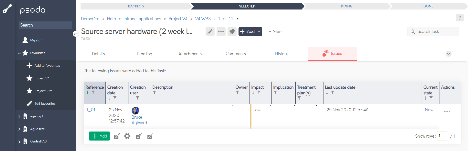 View task page | Psoda Help Centre
