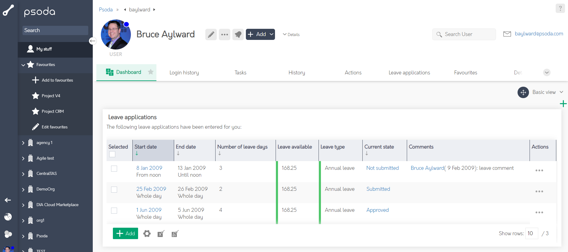 View user page | Psoda Help Centre