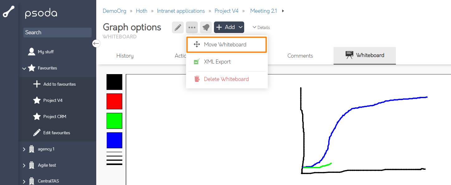 Move whiteboard form - Psoda Help Centre