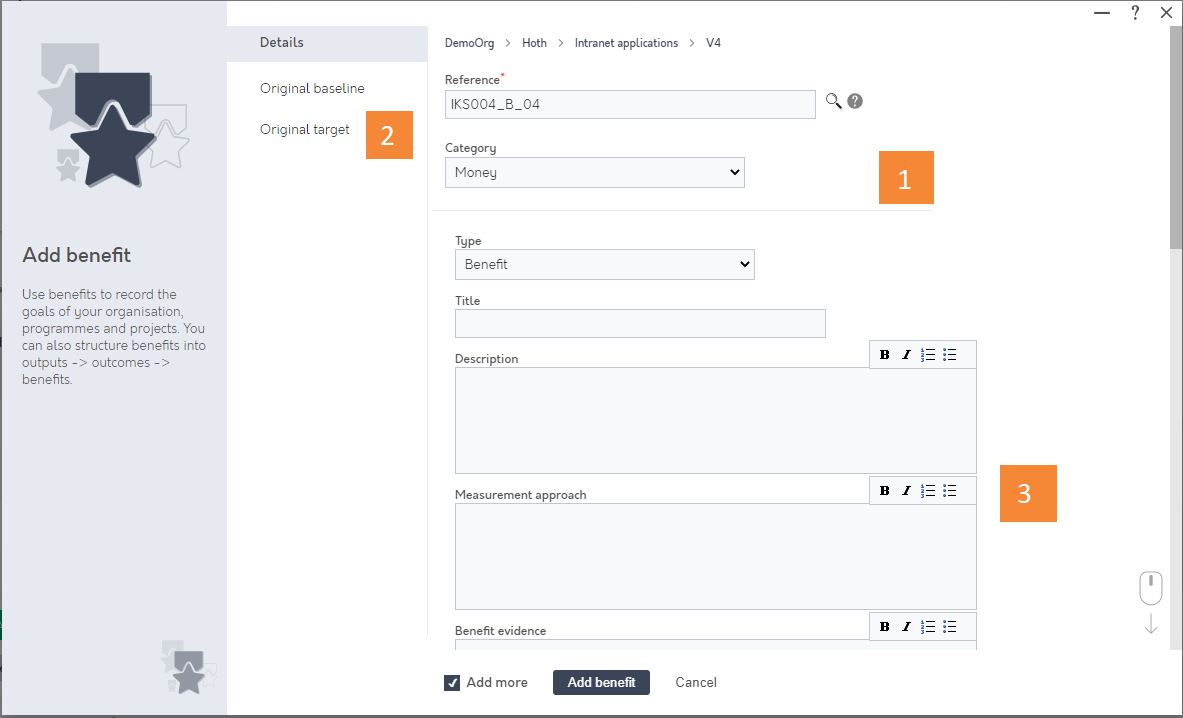 Add benefit form | Psoda Help Centre
